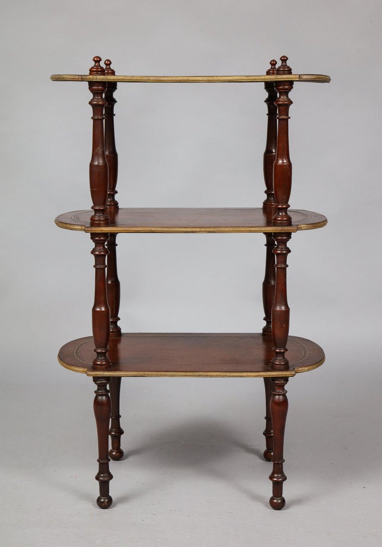 Napoleon III Brass Inlaid Mahogany Stand For Sale at 1stDibs