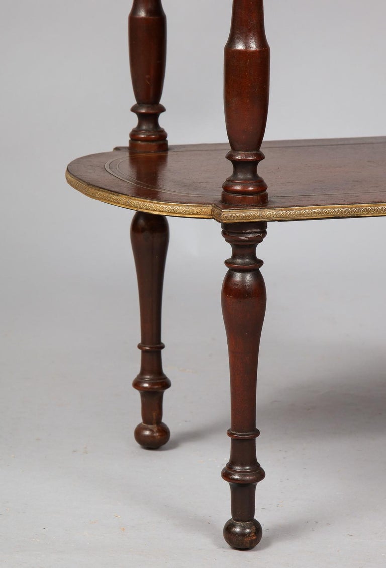 Napoleon III Brass Inlaid Mahogany Stand For Sale at 1stDibs