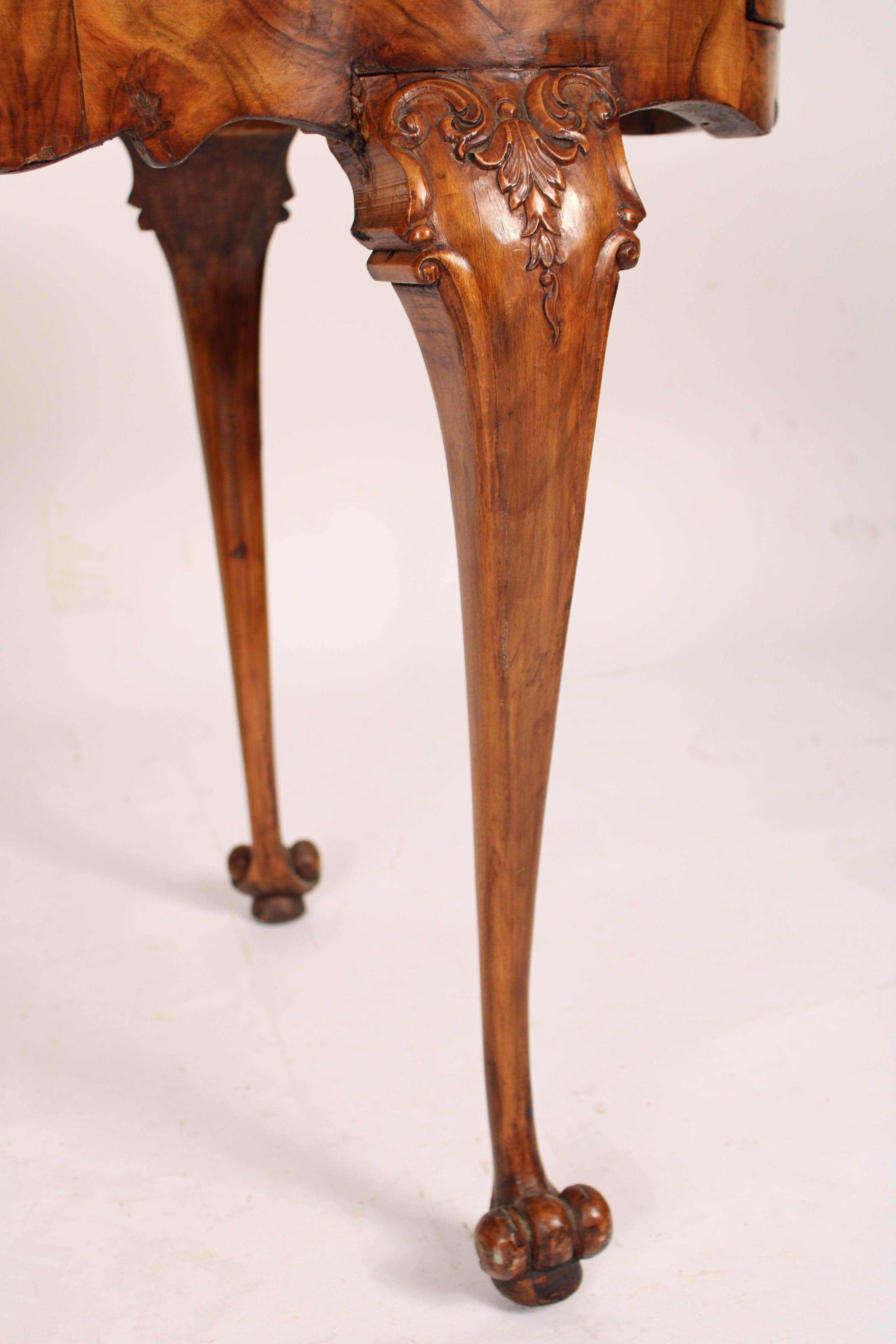 Napoleon III Burl Olive Wood Kidney Shaped Writing / Poudre Table at ...