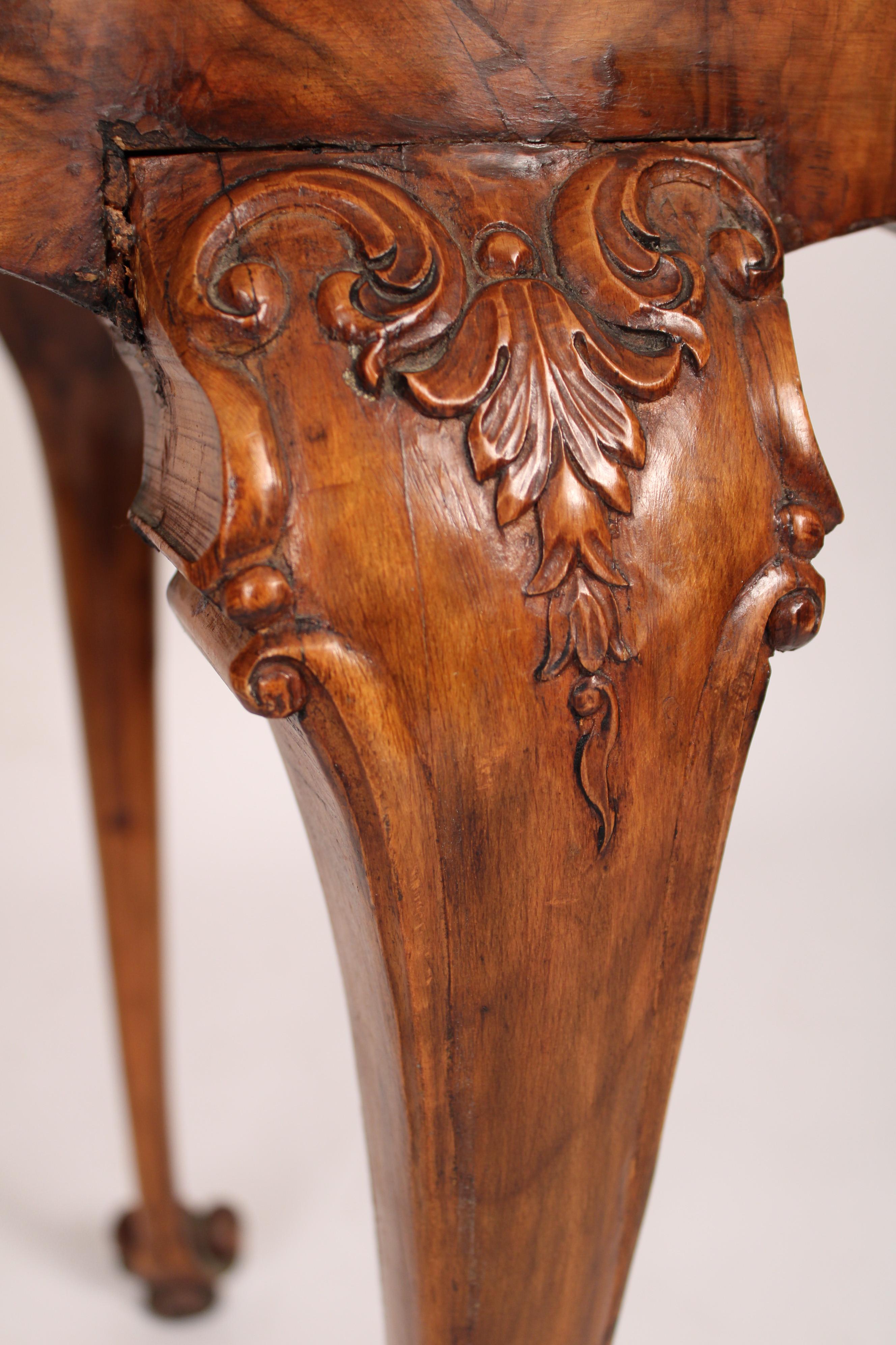 Napoleon III Burl Olive Wood Kidney Shaped Writing / Poudre Table at ...