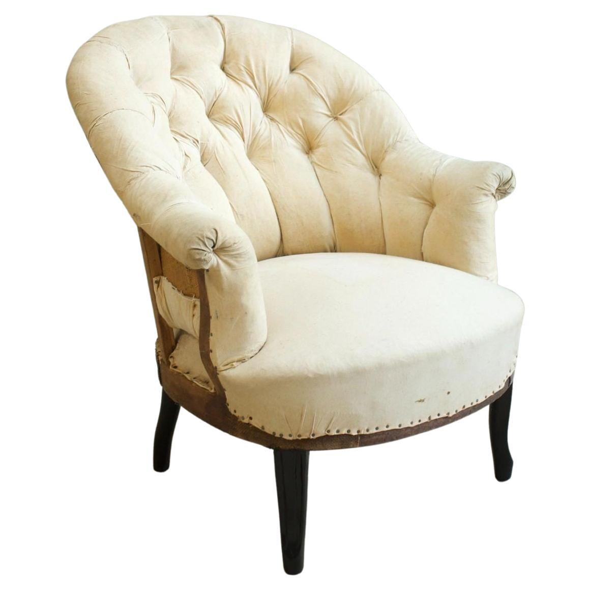 Napoleon III Buttoned Tub Chair at 1stDibs