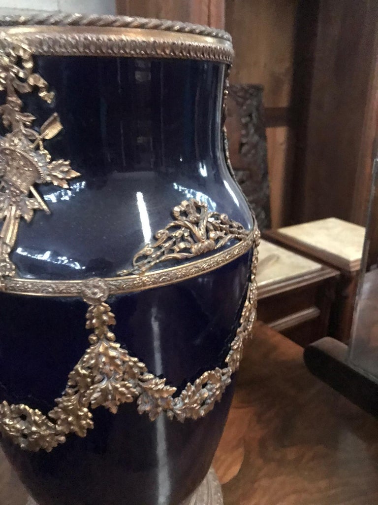 Napoleon III French Red Marble Vase, Set of 2 For Sale at 1stDibs