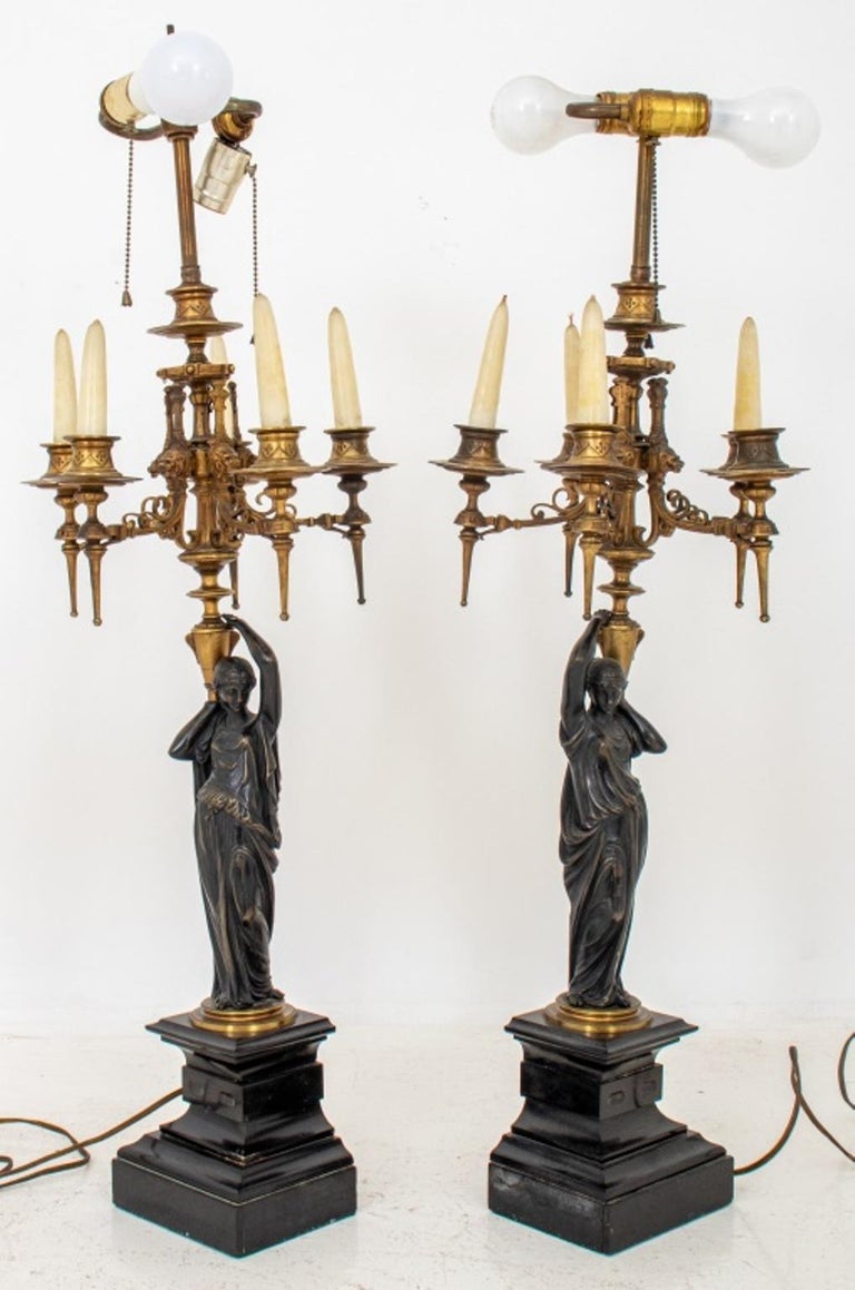 Napoleon III Gilt and Patinated Bronze Candelabra at 1stDibs