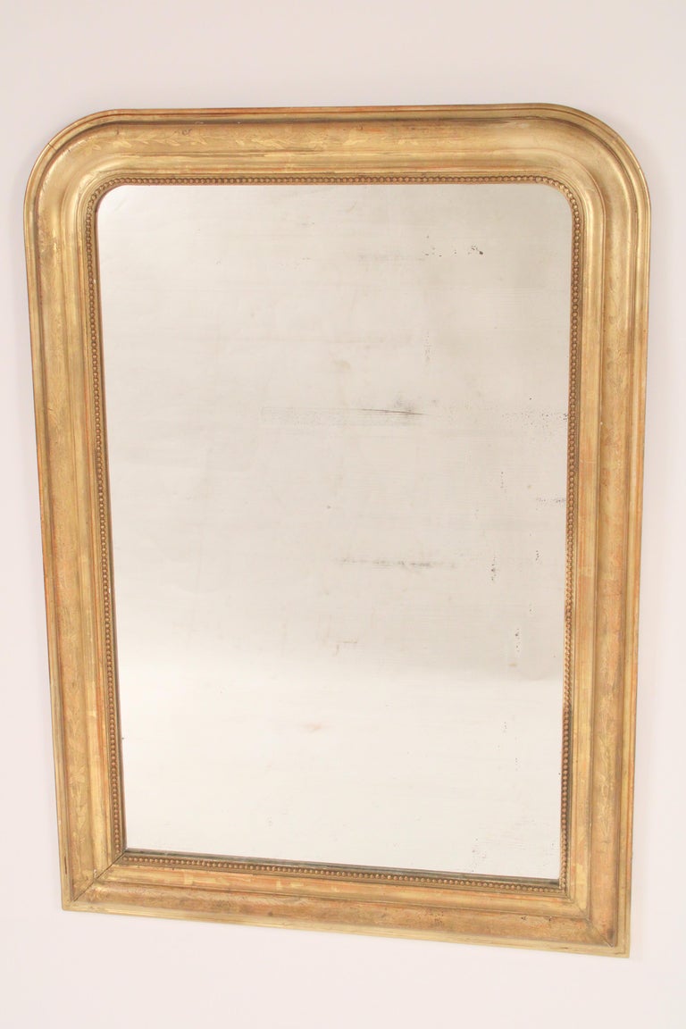 Napoleon III Gilt Wood Mirror For Sale at 1stDibs