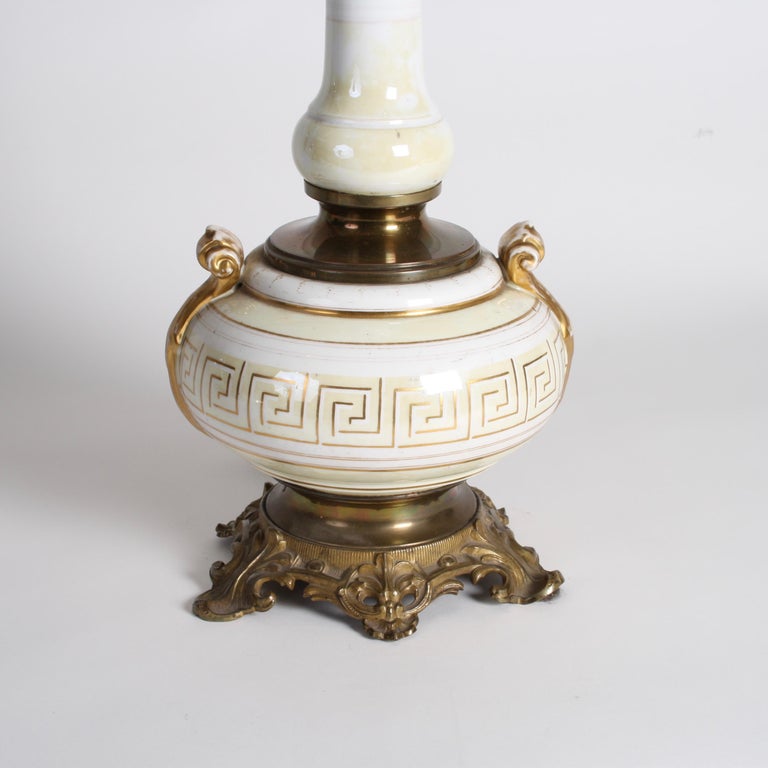 Napoleon III Period Porcelain Table Lamp For Sale at 1stDibs