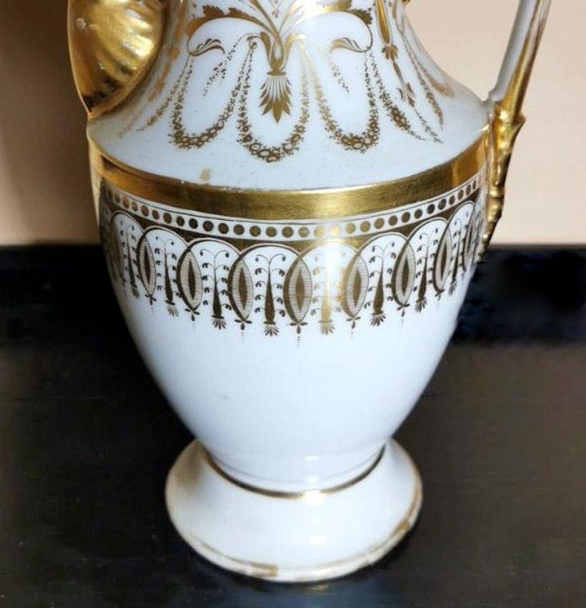 Napoleon III Porcelain De Paris Chocolate Teapot with Pure Gold ...