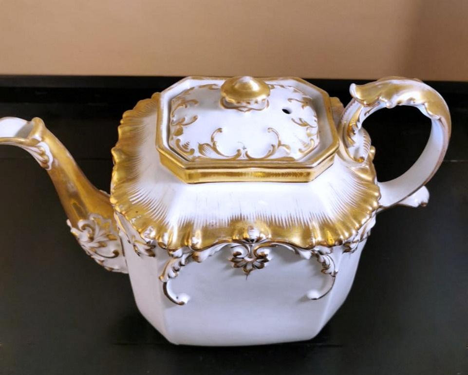 Napoleon III Porcelain De Paris Teapot with Pure Gold Decorations For ...