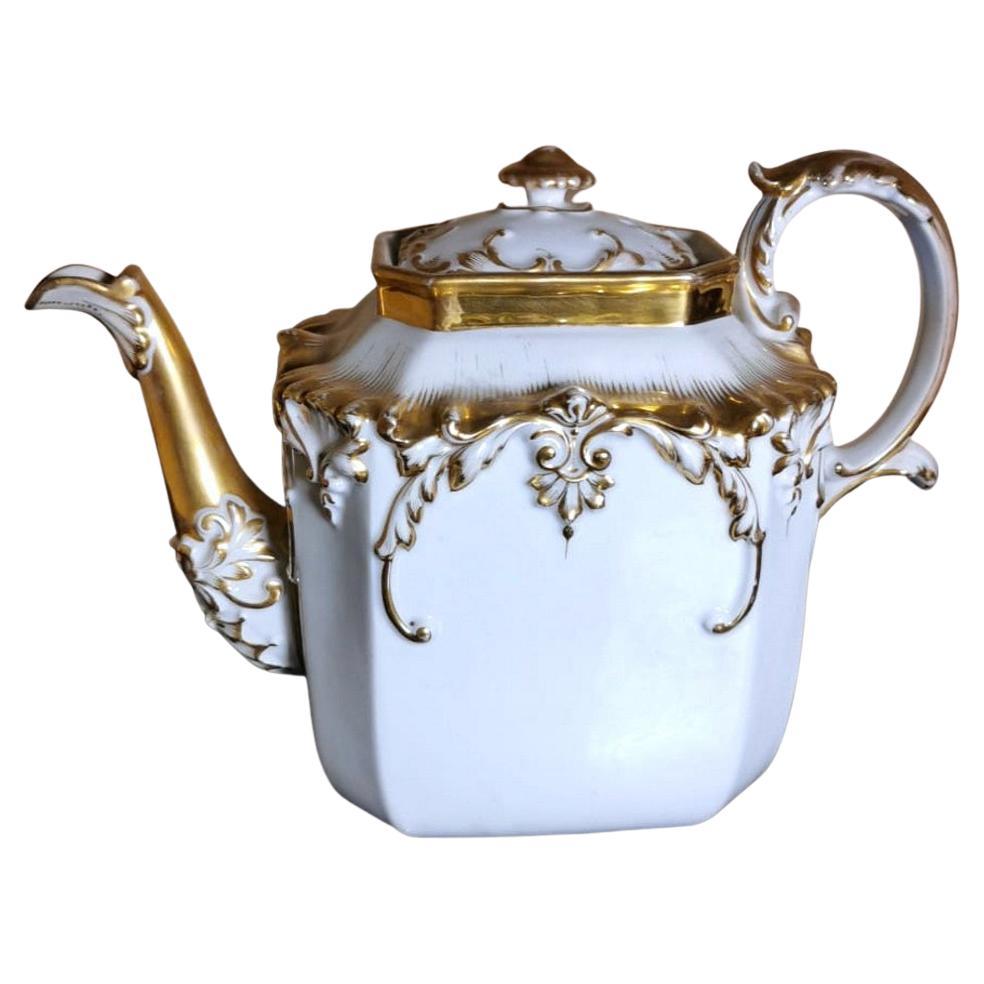 Napoleon III Porcelain De Paris Teapot with Pure Gold Decorations For ...