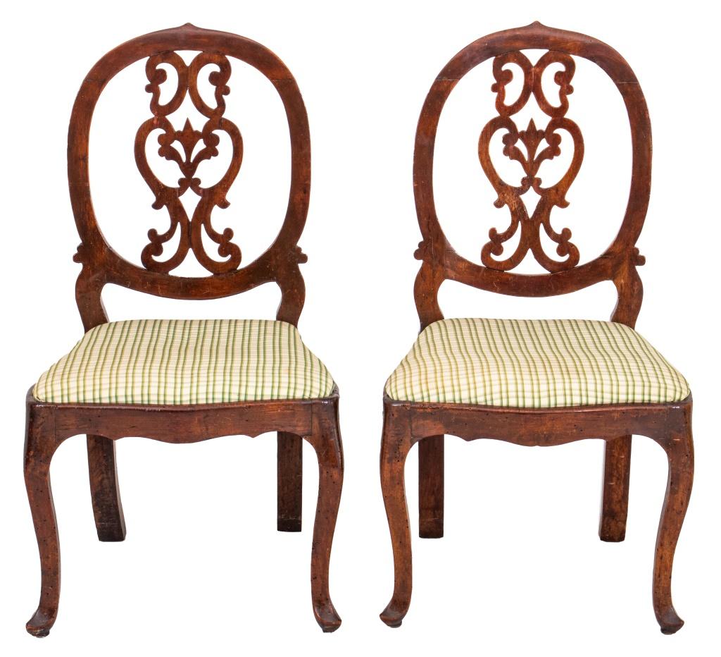 Pair of French Napoleon III High Back Chairs For Sale at 1stDibs