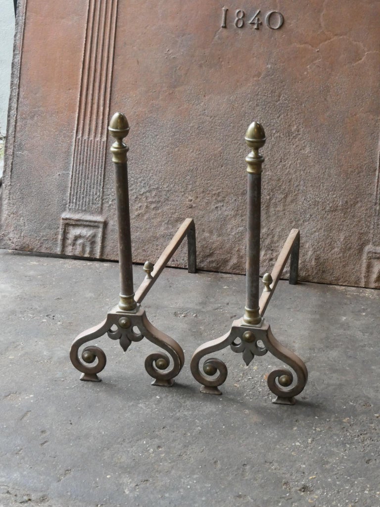 Napoleon III Style French Andirons For Sale at 1stDibs