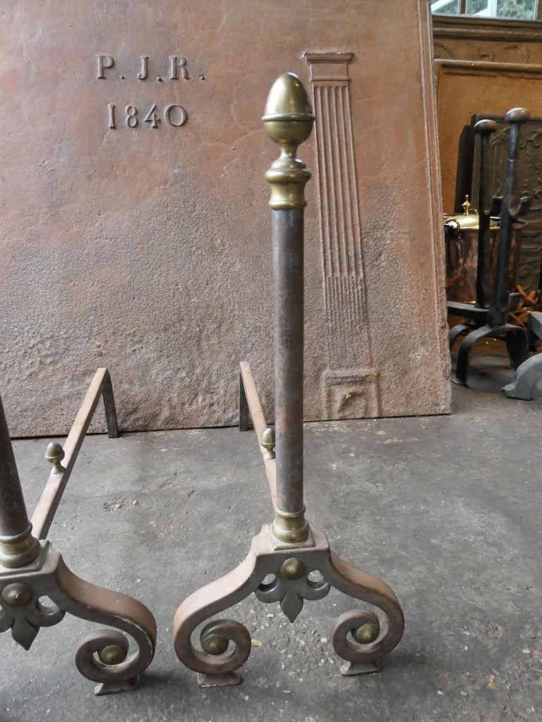 Napoleon III Style French Andirons For Sale at 1stDibs