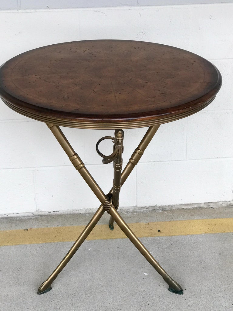 Napoleon III Style Gilt Metal Sword Motif Burlwood Side Table For Sale ...
