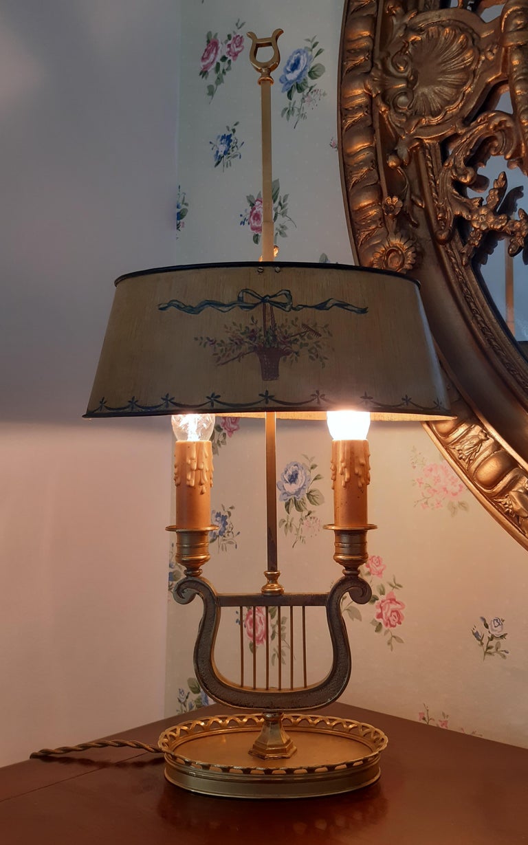 Napoleon Period Three Hot Water Bottle Lamp, Foot with Lyre Ribbon ...