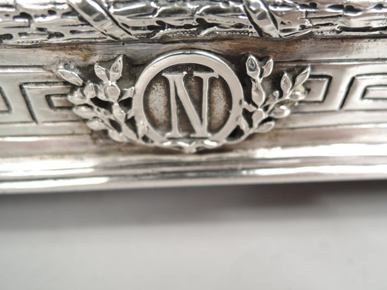 Napoleon Triumphant—Large Antique Silver Bonaparte Box For Sale at 1stDibs