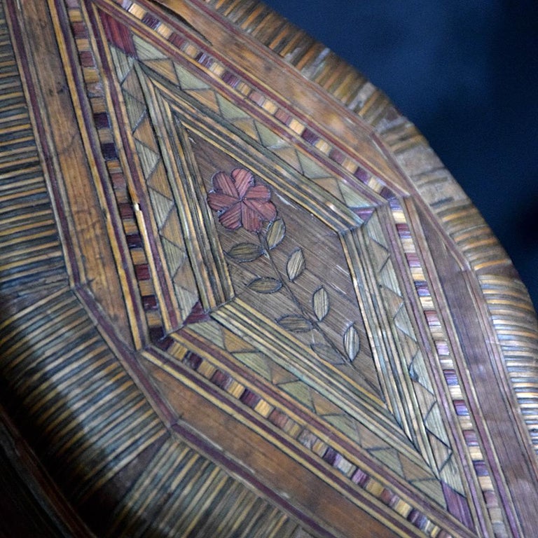 Napoleonic Prisoner of War Straw Work Box For Sale at 1stDibs