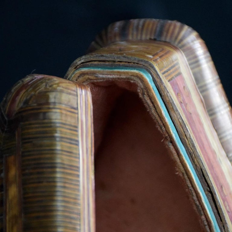 Napoleonic Prisoner of War Straw Work Box For Sale at 1stDibs