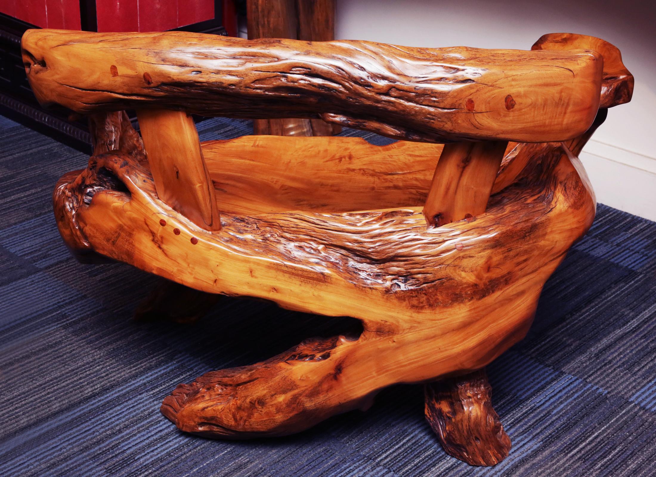Nara Wood Handcrafted Bench at 1stDibs