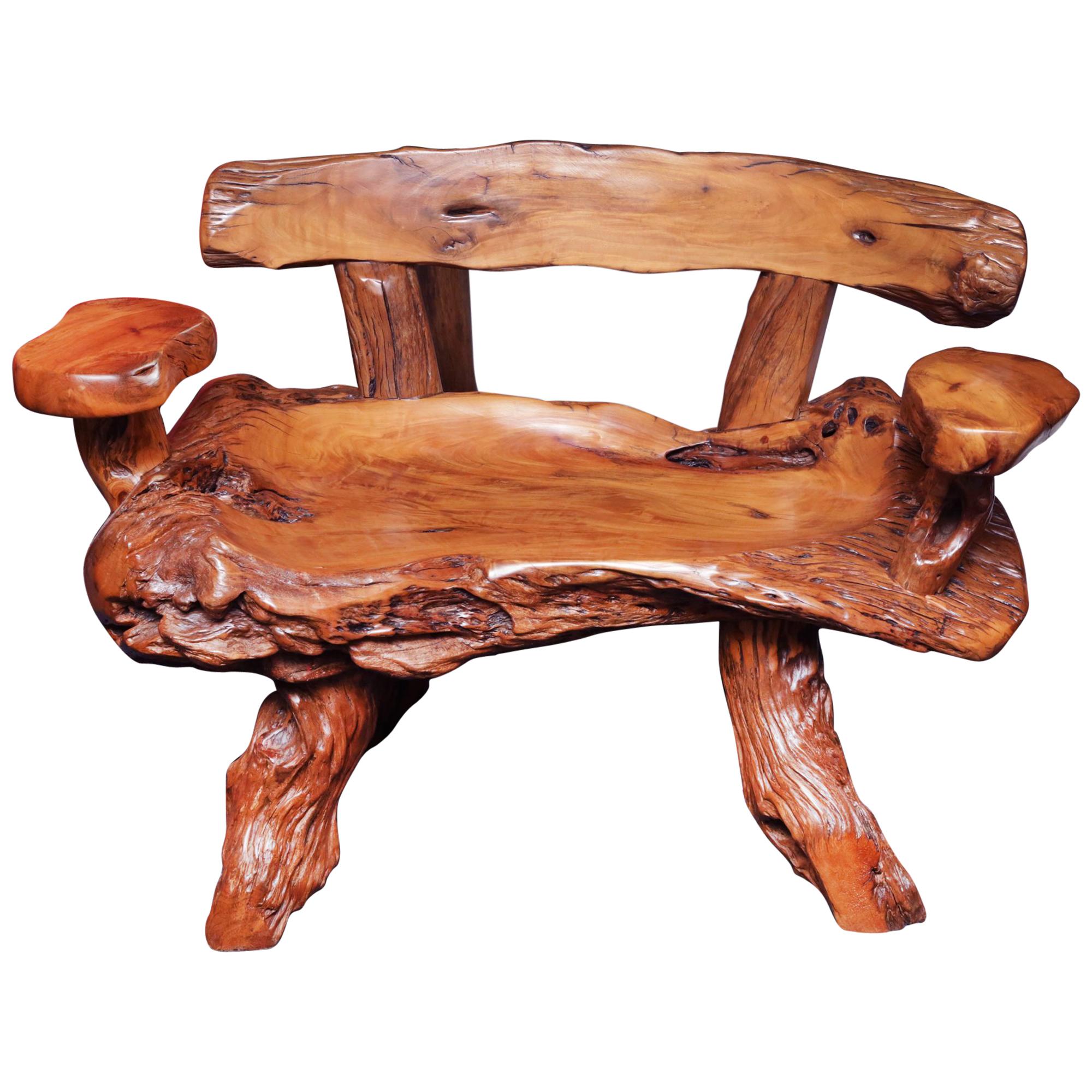 Nara Wood Handcrafted Bench at 1stDibs