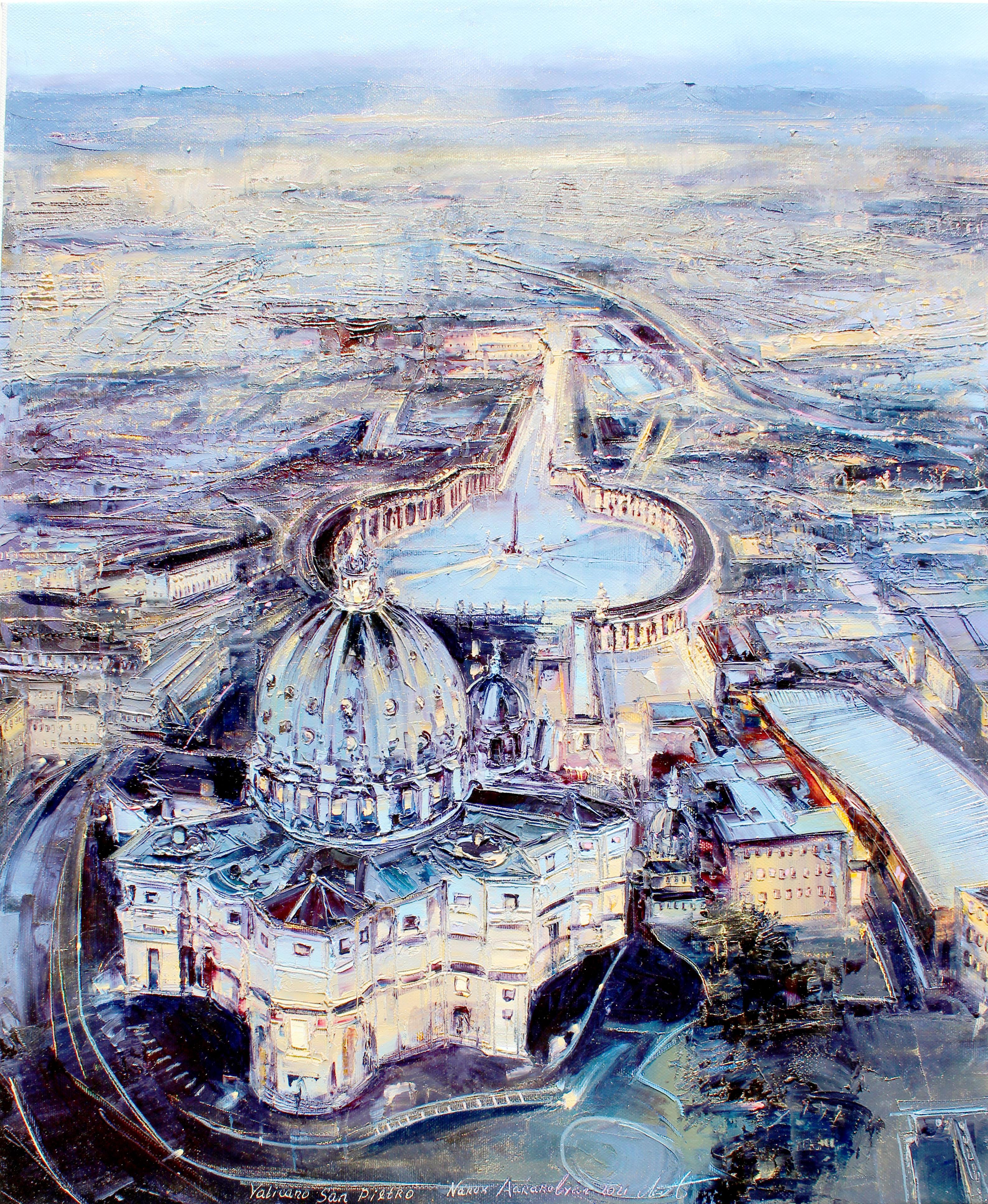 Carole Rafferty - Coit Tower II, Art Deco cityscape of San Francisco ...