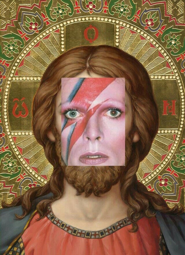 David Bowie Jesus Christ Naro Pinosa, "Untitled" Digital Collage, Spain ...