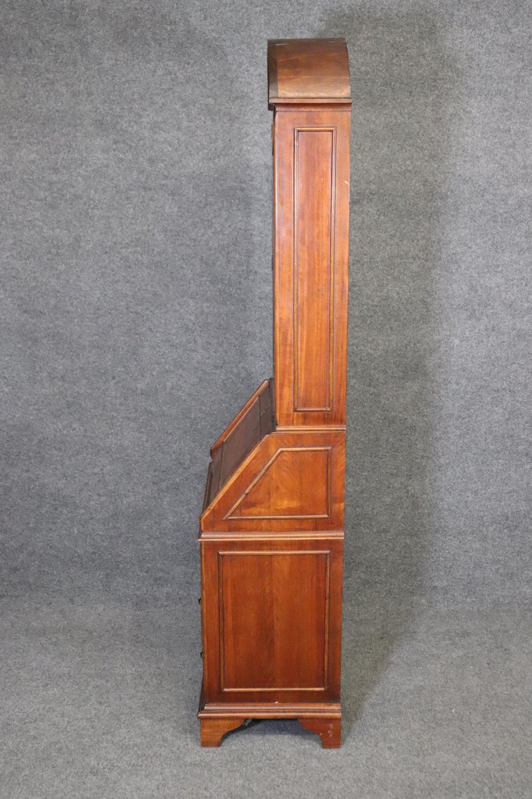 Narrow and Shallow Depth Italian Mesh Door Secretary Desk Paper Lined ...