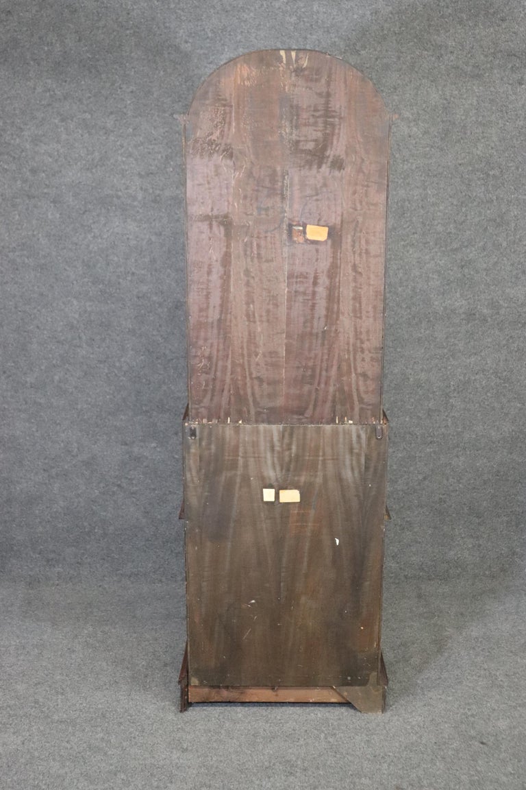 Narrow and Shallow Depth Italian Mesh Door Secretary Desk Paper Lined ...