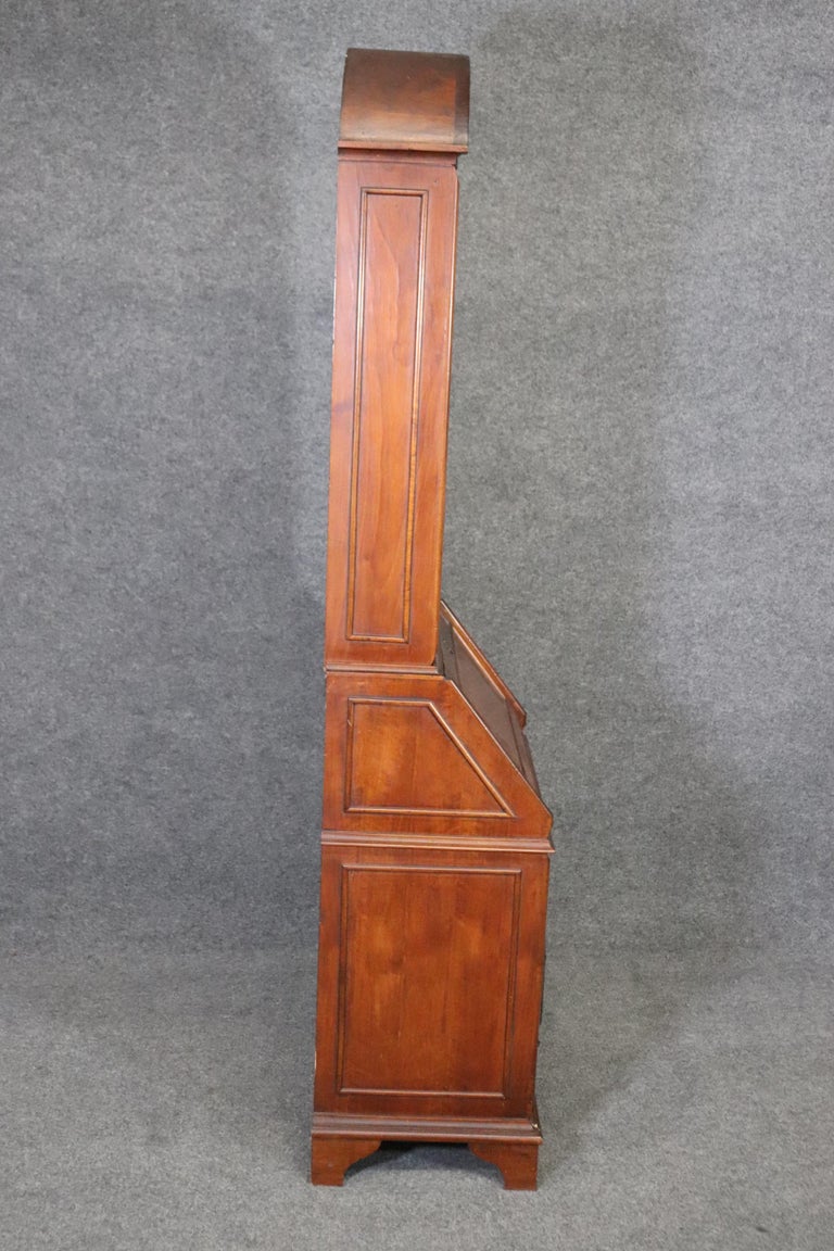 Narrow and Shallow Depth Italian Mesh Door Secretary Desk Paper Lined ...