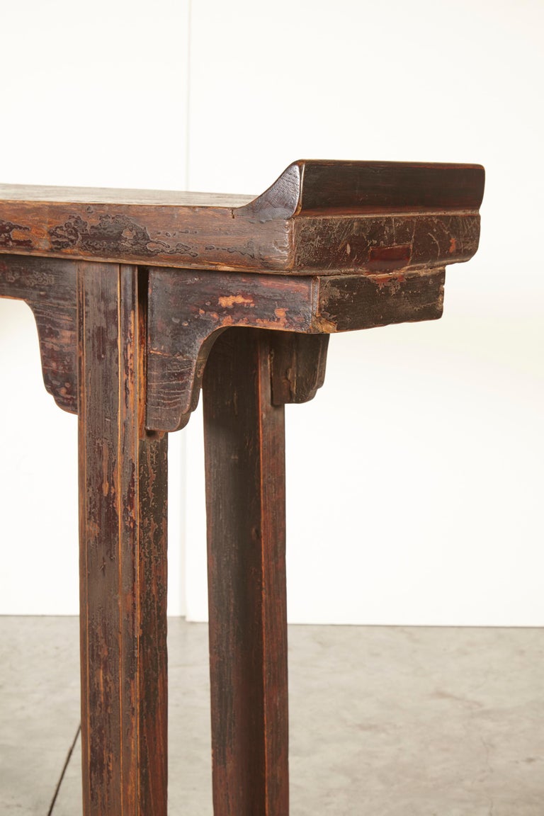 Narrow Antique Chinese Altar Table For Sale at 1stDibs