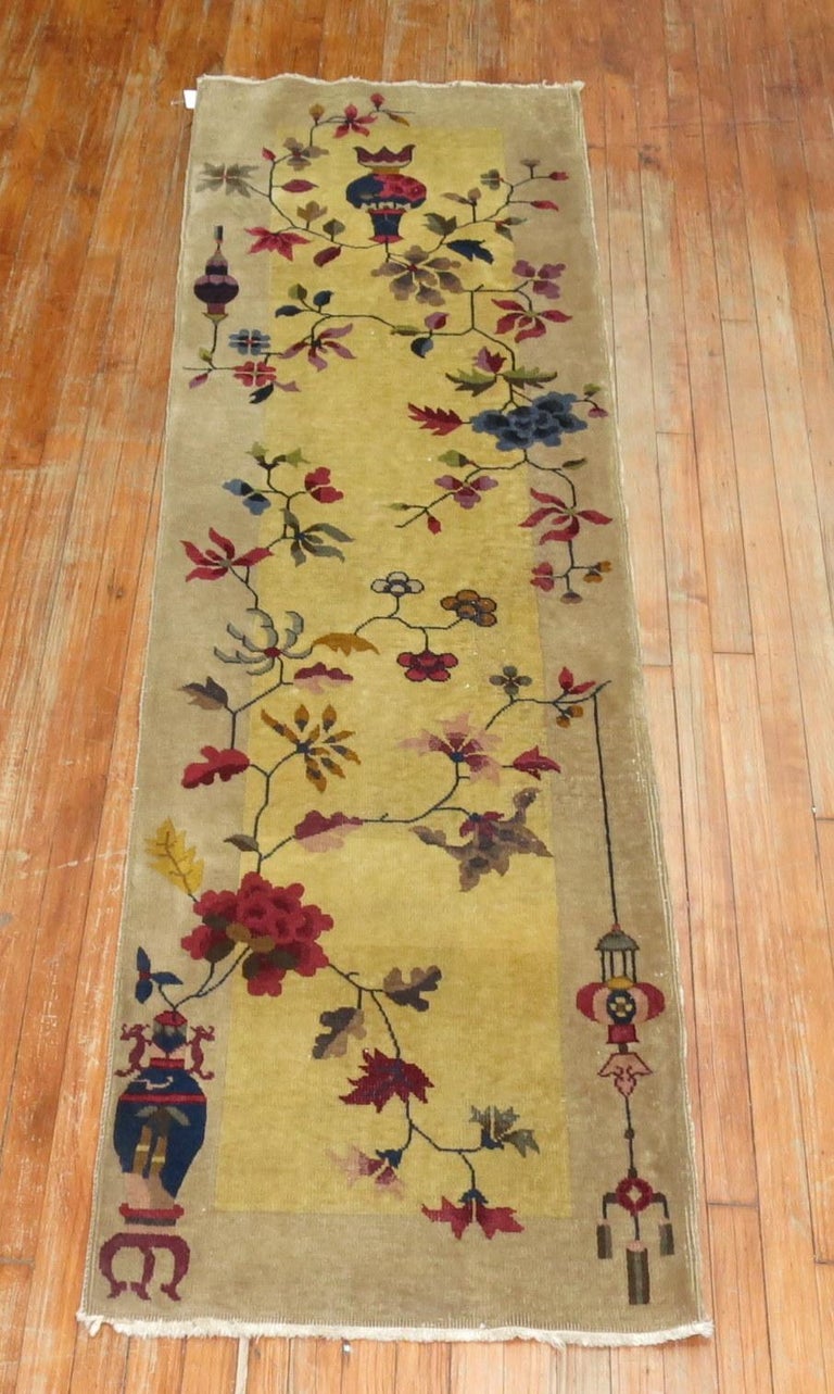 Narrow Chinese Art Deco Runner at 1stDibs