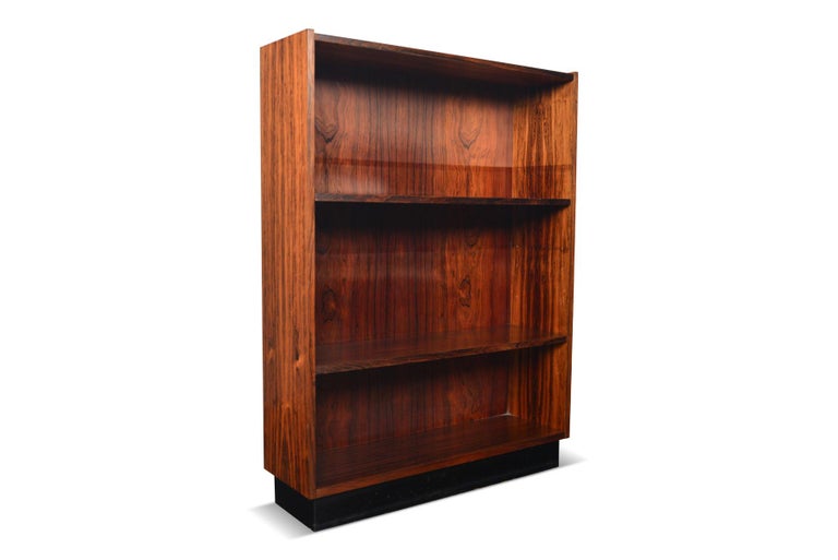 Narrow Danish Modern Bookcase in Rosewood With Plinth Base For Sale at ...