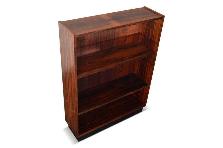 Narrow Danish Modern Bookcase in Rosewood With Plinth Base For Sale at ...