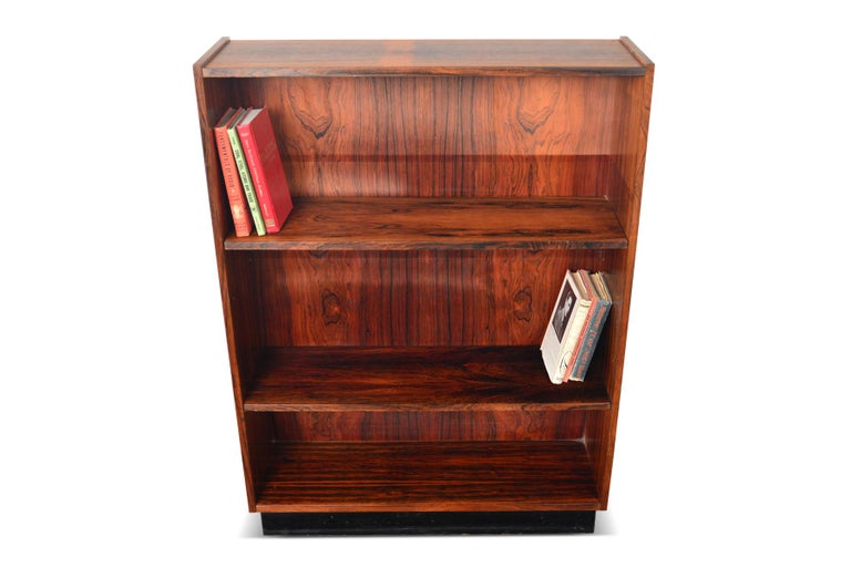 Narrow Danish Modern Bookcase in Rosewood With Plinth Base For Sale at ...