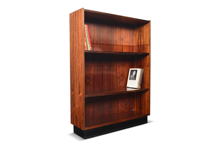 Narrow Danish Modern Bookcase in Rosewood With Plinth Base For Sale at ...