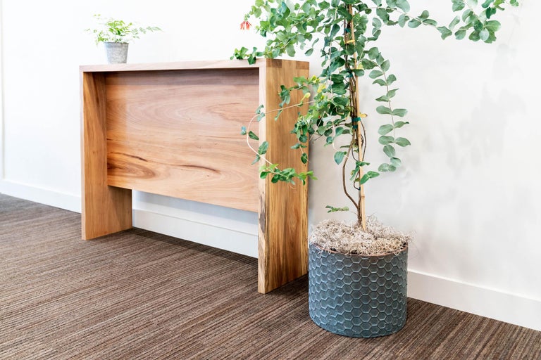 Narrow "Satin Walnut" Console Table with Apron and Traditional Joinery ...