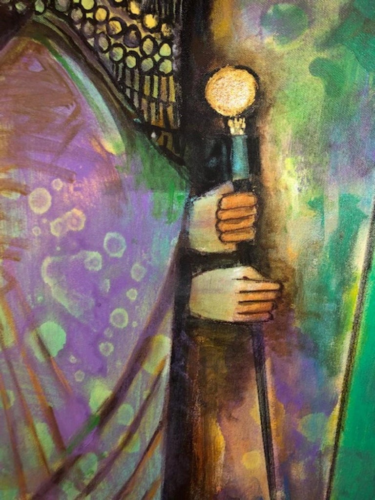 Nasser Ovissi, (Iranian, Born 1934) "Darius and Atossa" Oil on Canvas ...