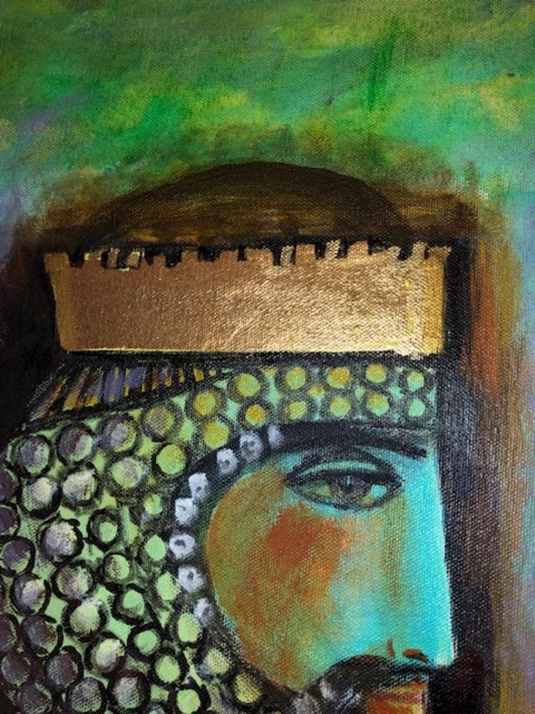 Nasser Ovissi, (Iranian, Born 1934) "Darius and Atossa" Oil on Canvas ...