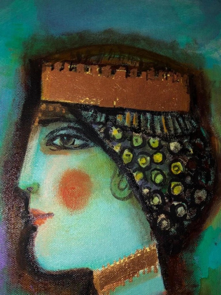 Nasser Ovissi, (Iranian, Born 1934) "Darius and Atossa" Oil on Canvas ...