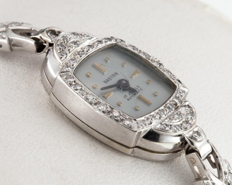 Nastrix Women's 14k Gold and Platinum Hand-Winding Dress Watch w ...