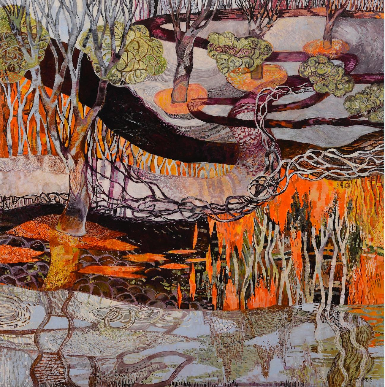 Nat Ward - The Murray River (As a Serpent) #4 - Abstract Landscape by ...