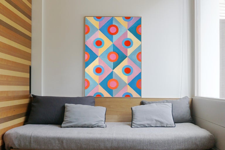 Natalia Roman - Art Deco Pastel Mirrors, Turquoise and Pink Geometric ...