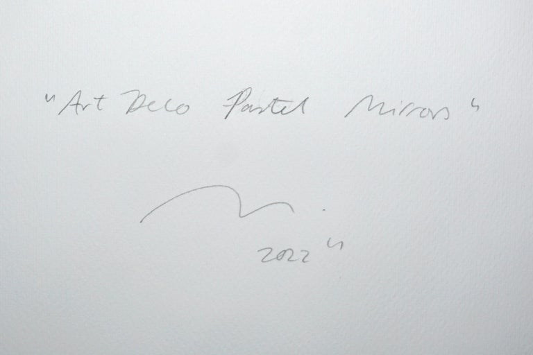 Natalia Roman - Art Deco Pastel Mirrors, Turquoise and Pink Geometric ...