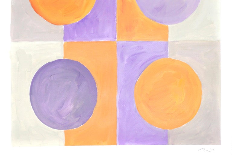 Natalia Roman - Bauhaus Autumn Pattern, Burnt Orange, Purple and Beige ...