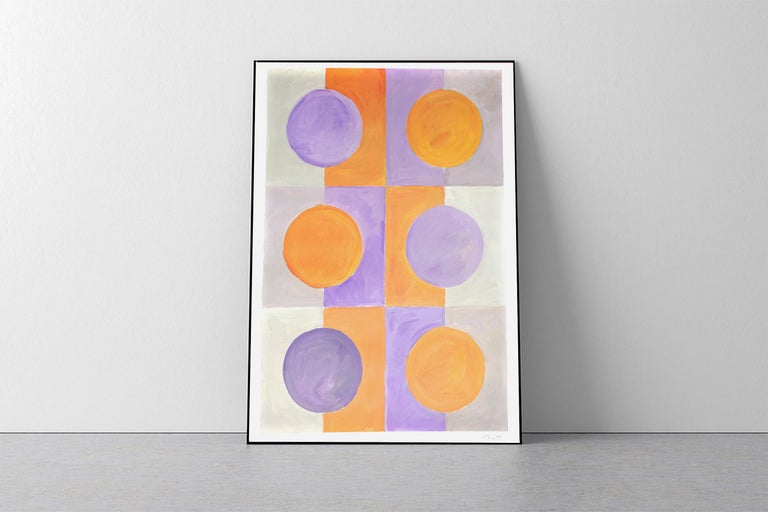 Natalia Roman - Bauhaus Autumn Pattern, Burnt Orange, Purple and Beige ...