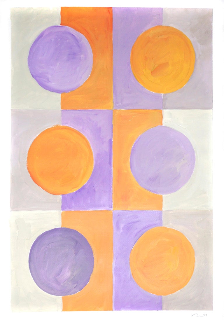 Natalia Roman - Bauhaus Autumn Pattern, Burnt Orange, Purple and Beige ...