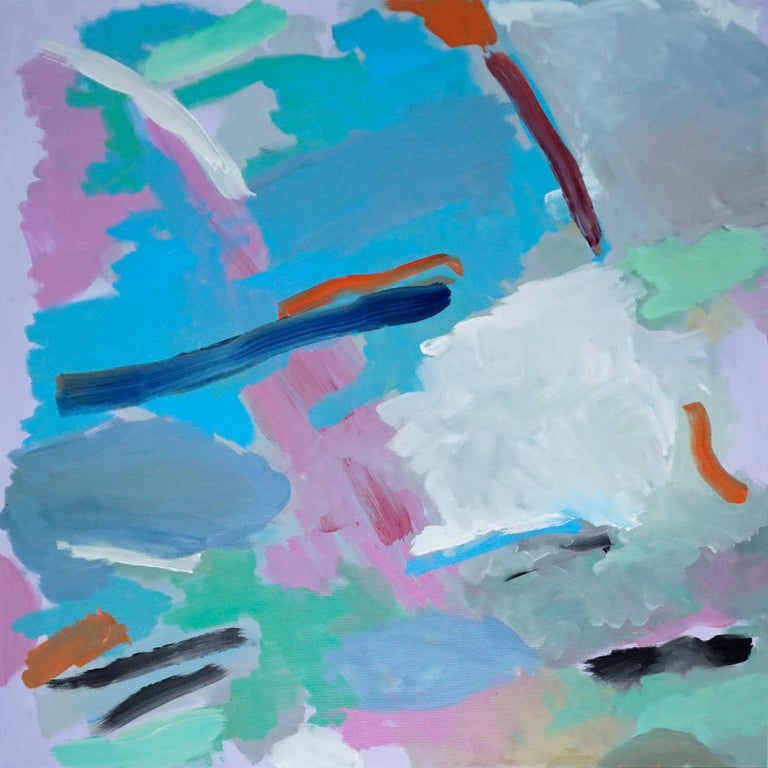 Natalia Roman - Blurry City Dream, Abstract Brushstrokes Pastel Tones ...