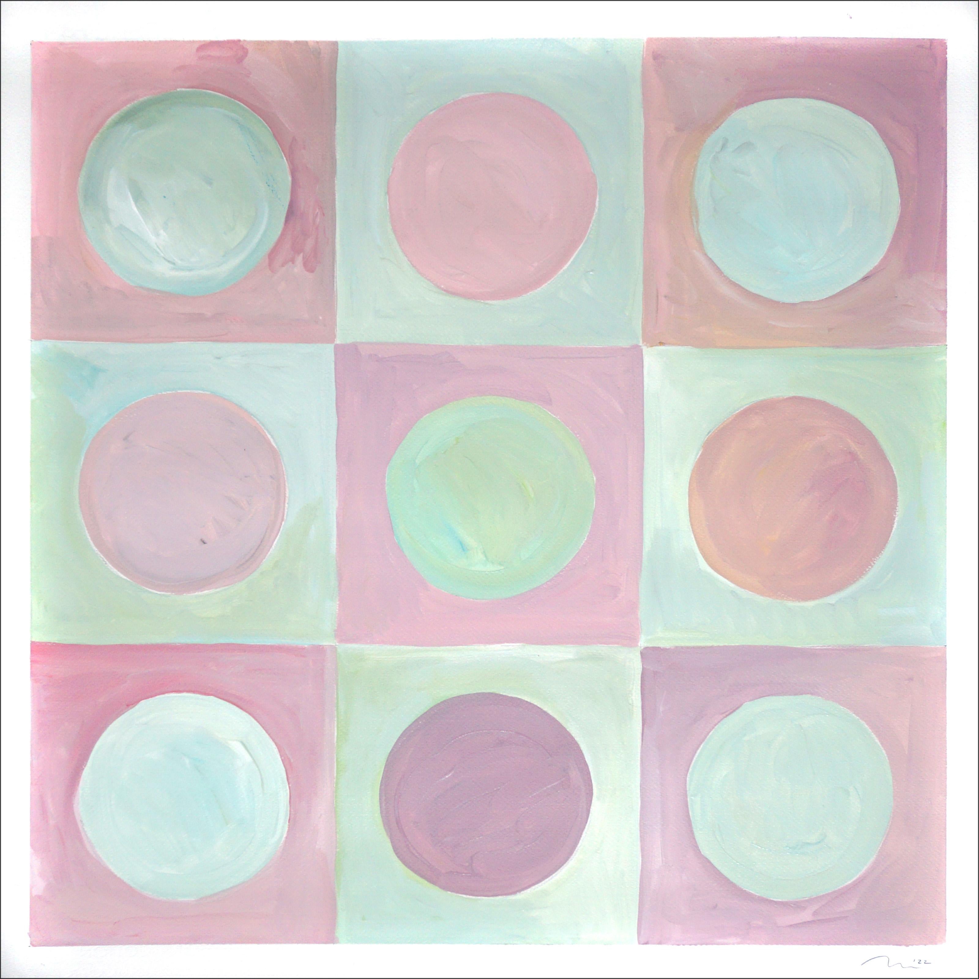 Natalia Roman - Complementary Art Deco Tiles, Soft Pink and Turquoise ...