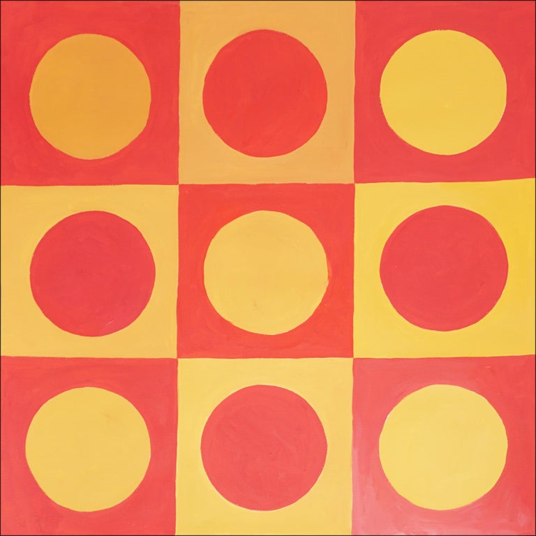 Natalia Roman - Coral Reef Geometric Representation, Red and Yellow ...