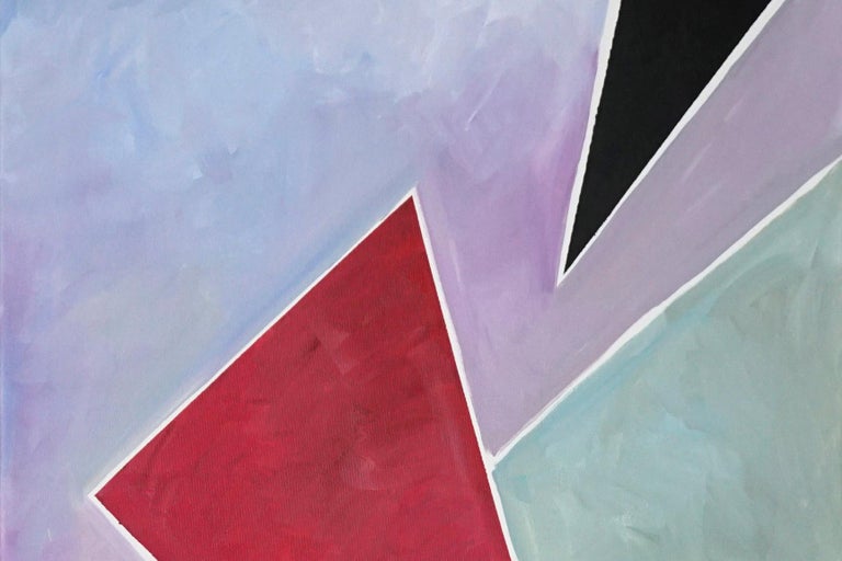 Natalia Roman - Diagonal Triangle Dream, Abstract Geometric Painting on ...
