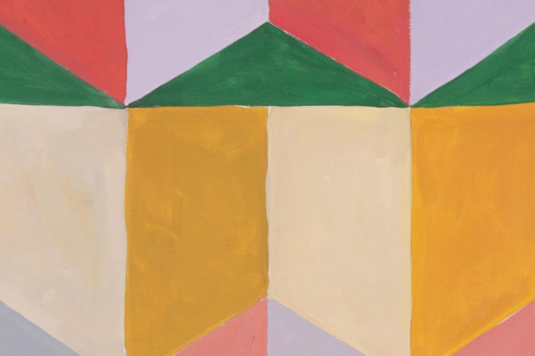 Natalia Roman - Geometric Coloured Dunes Over Sky, Bauhaus Pattern ...