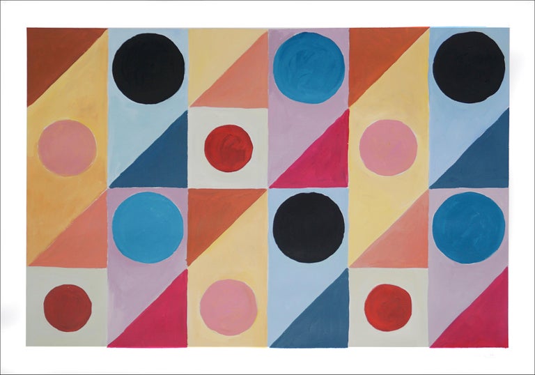Natalia Roman - Mid-Tone Diagonal Transparency, Geometric Patchwork ...